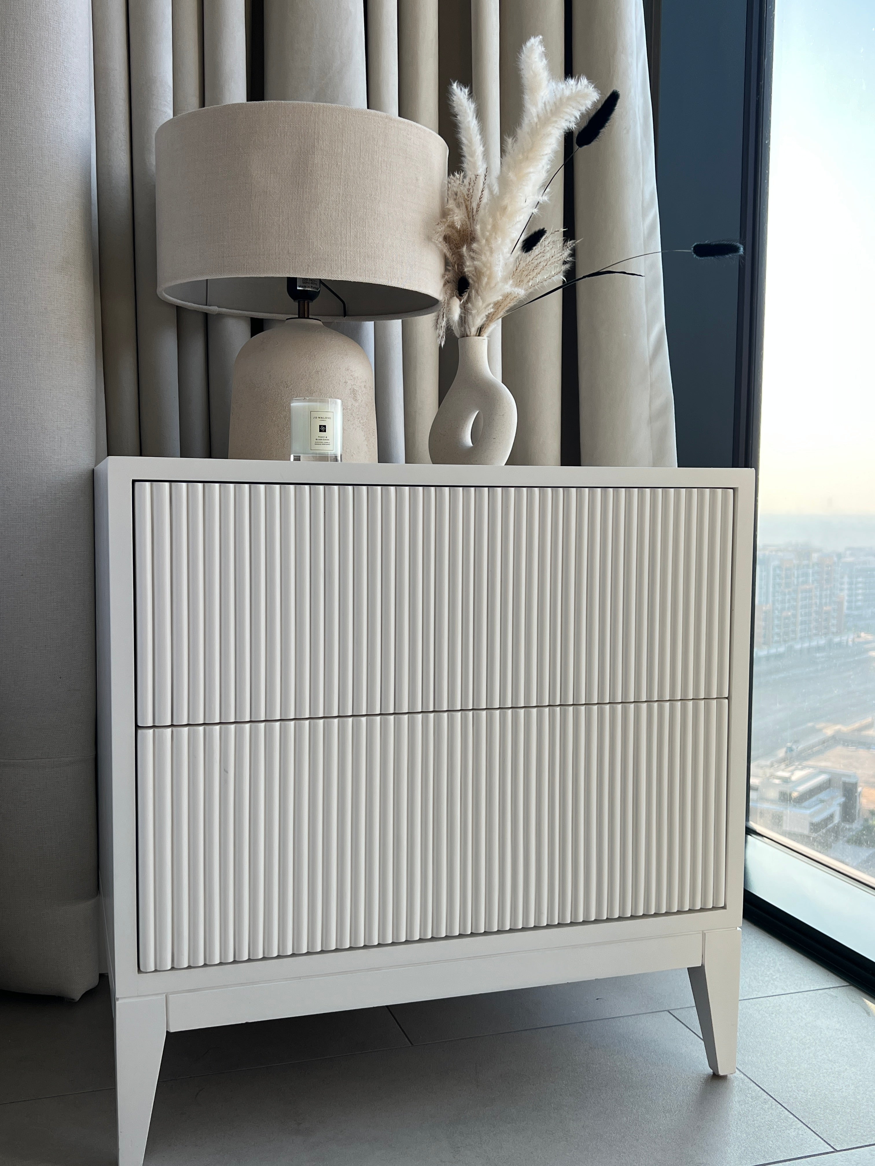 Dubai Bedside Tables | White Bedide Table | Hej House